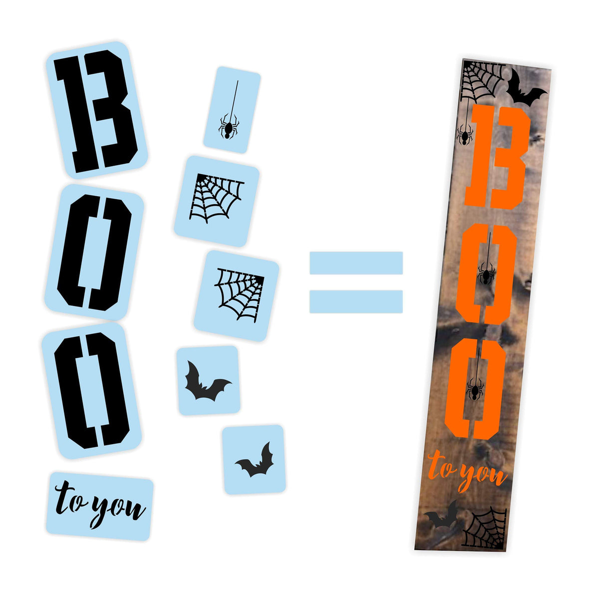 Halloween Boo To You Porch Tracing Stencils and Design for Sign ...