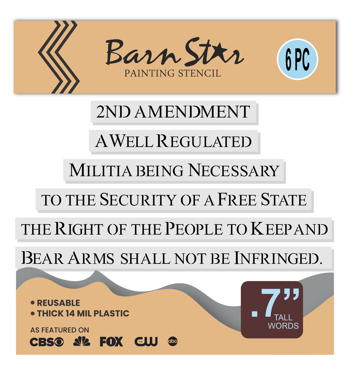 2nd Amendment Stencil Kit - Paint Your Own Wood Sign - for Flag Sign ...