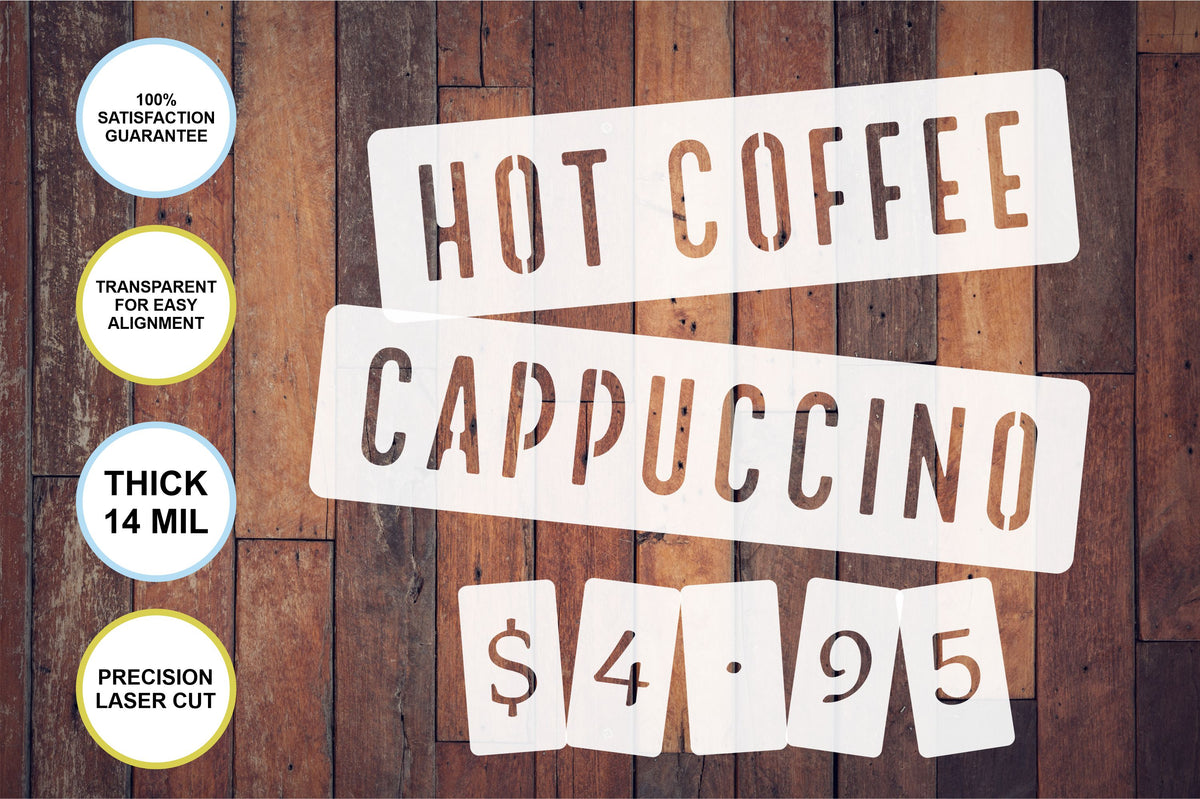 Coffee Menu Stencil Kit – Barn Star Stencils