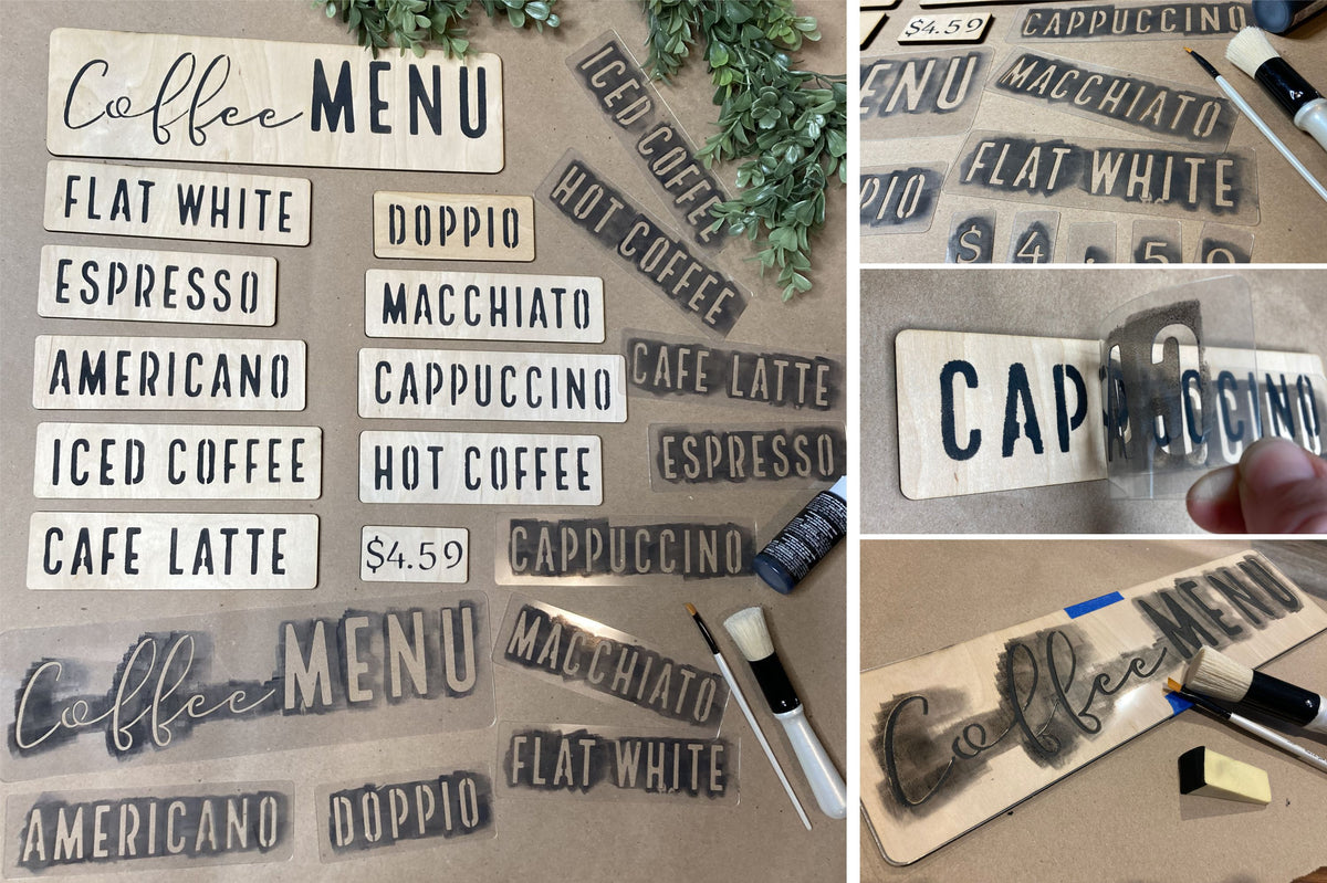 Coffee Menu Stencil Kit – Barn Star Stencils