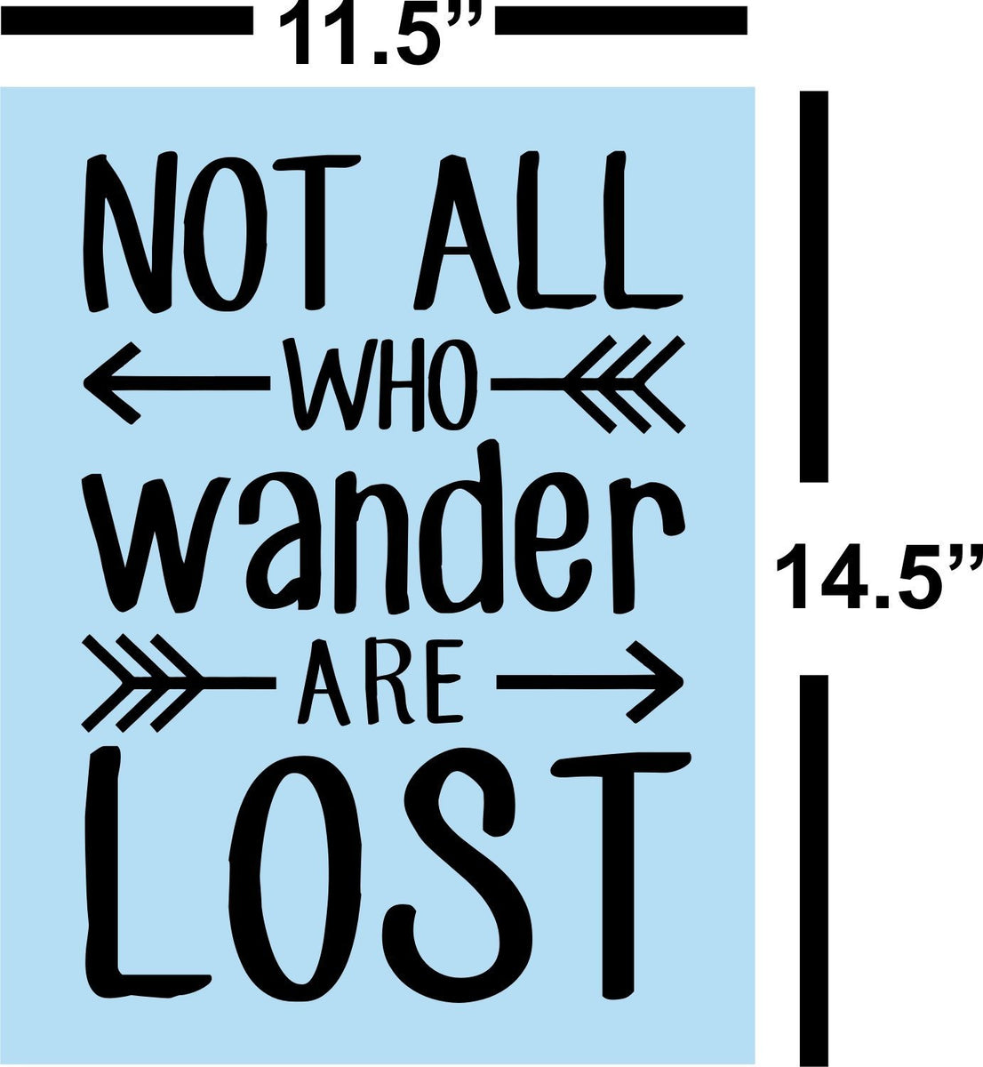 Not All Who Wander Are Lost Stencil Design for Fabric and T-Shirt ...