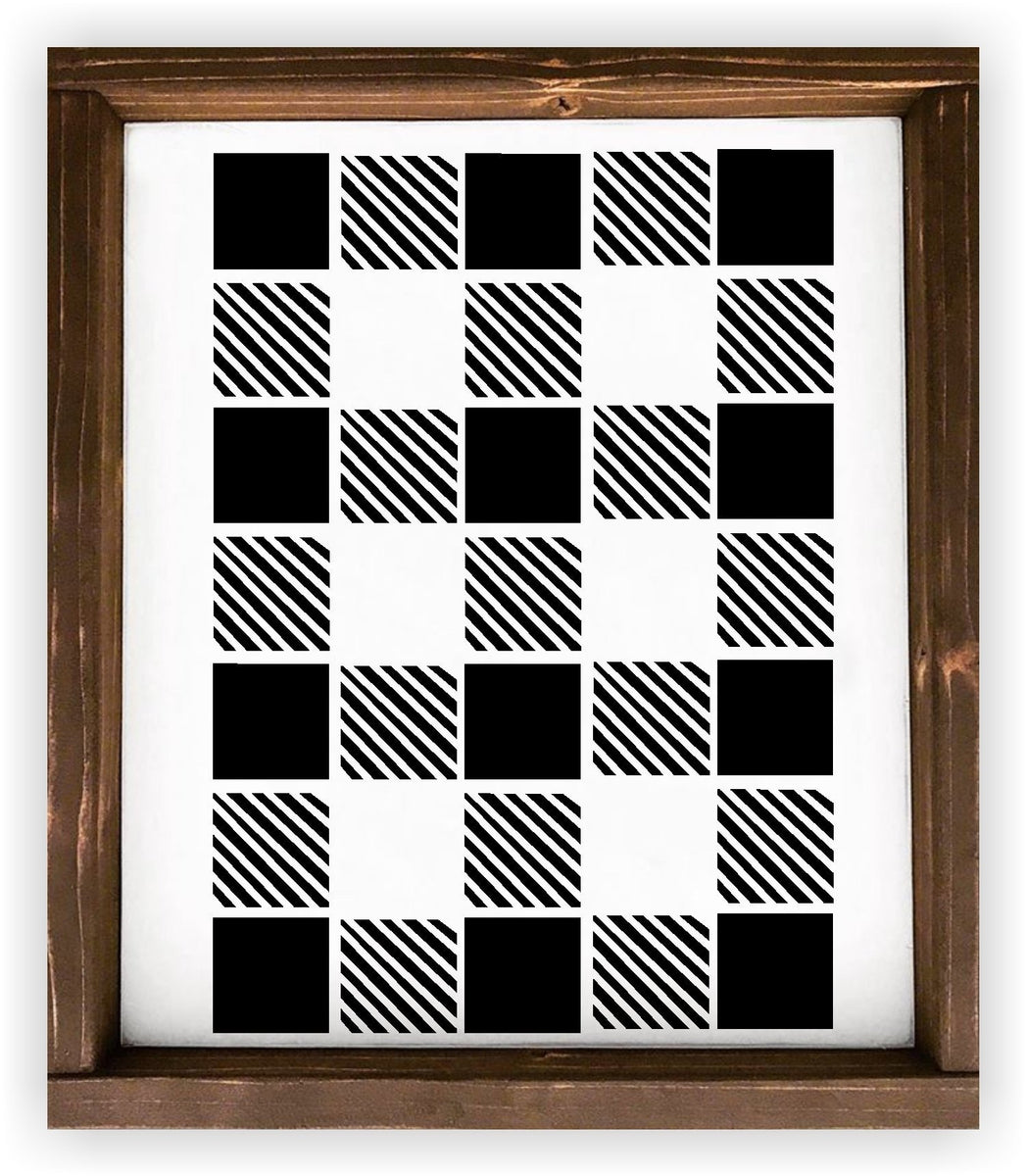 16" Buffalo Plaid Tracing Stencils and Design for Sign Painting – Barn ...