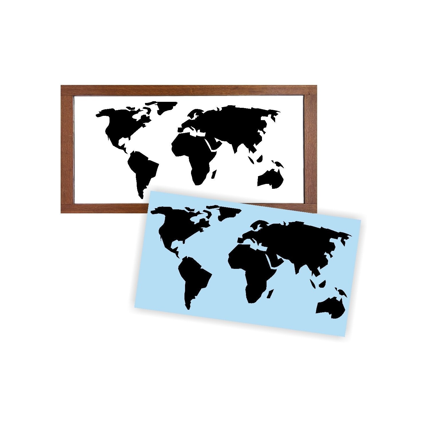 World Map Tracing Stencils and Design for Sign Painting – Barn Star ...