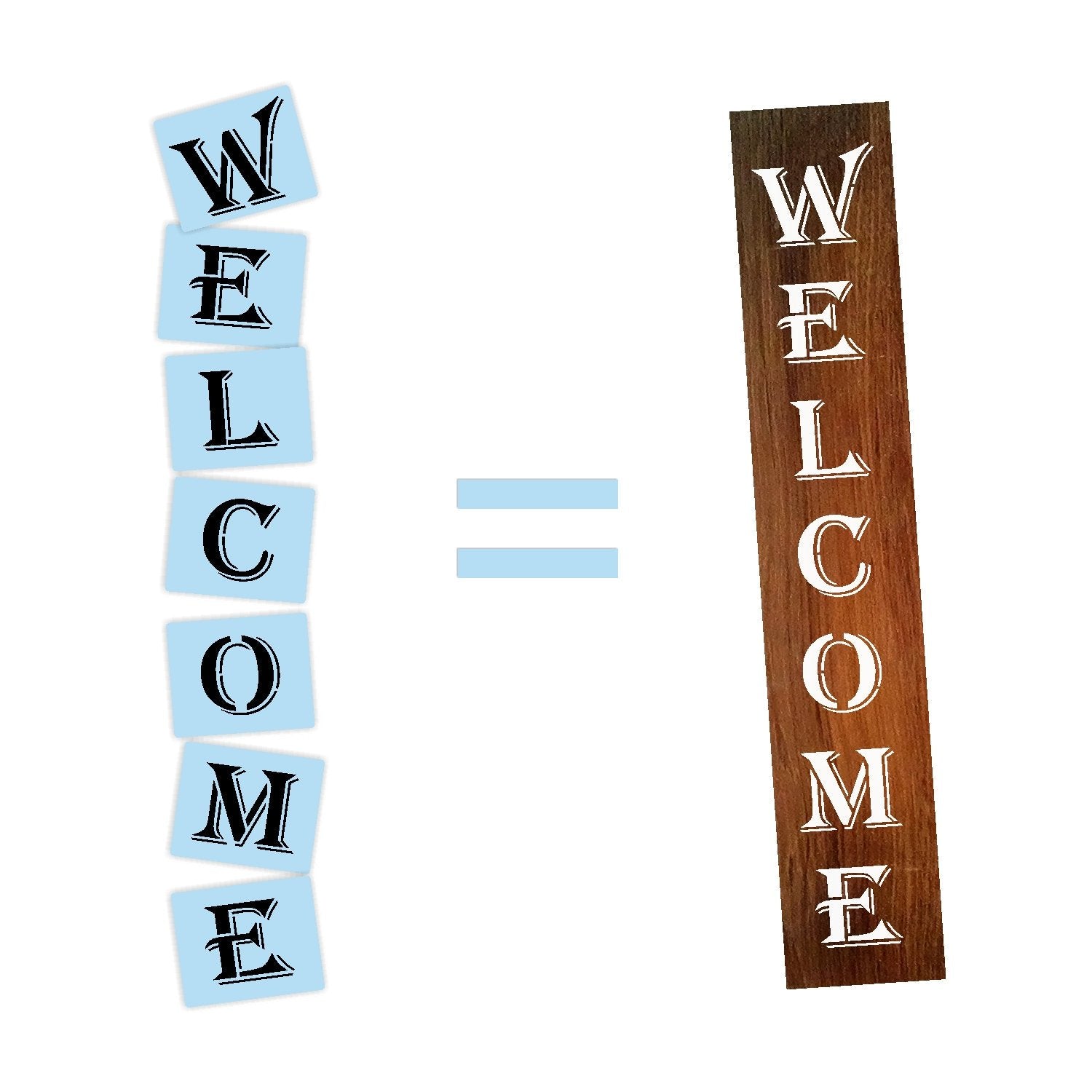 Welcome Porch Tracing Stencils and Design for Sign Painting – Barn Star ...