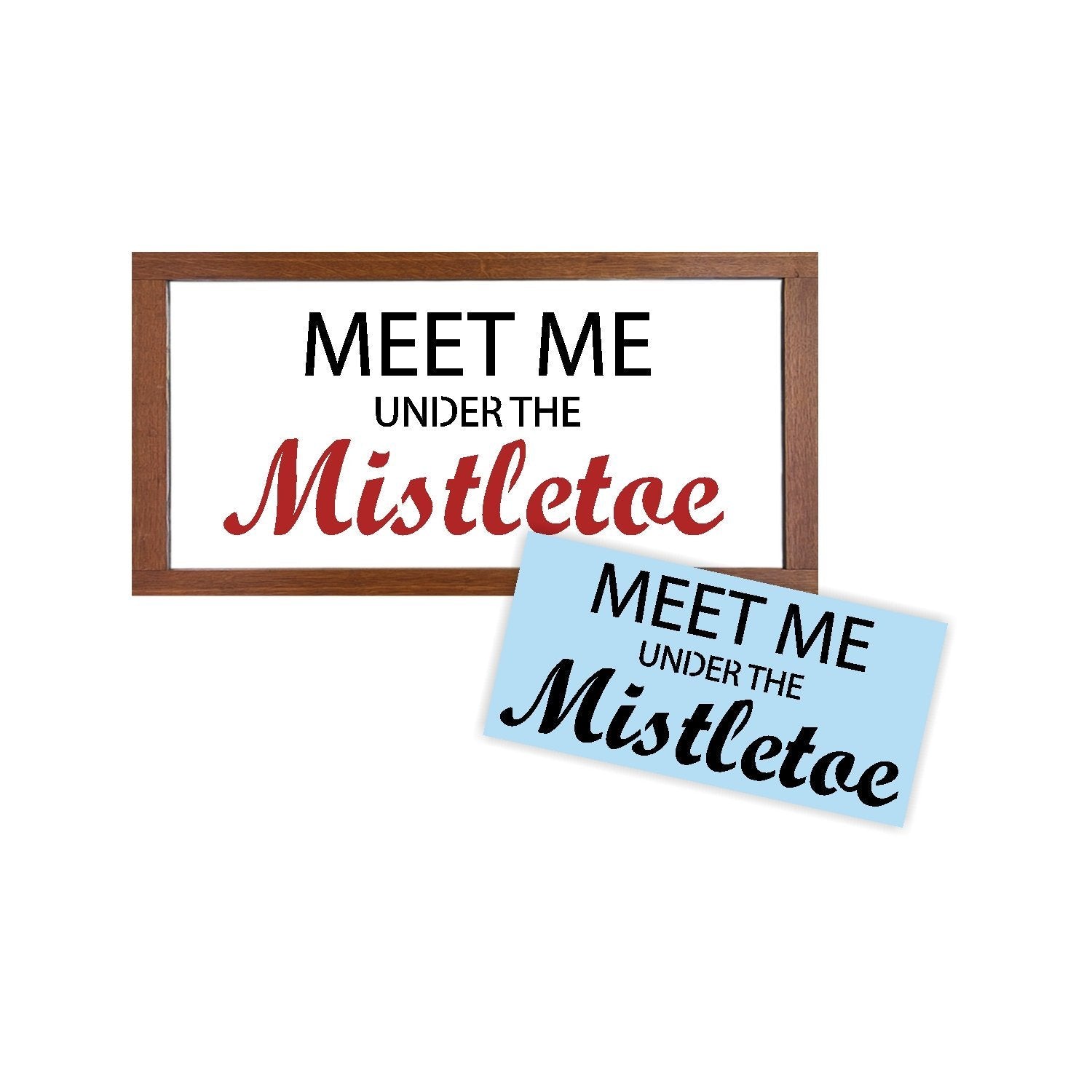 Mistletoe Tracing Stencils and Design for Sign Painting – Barn Star ...