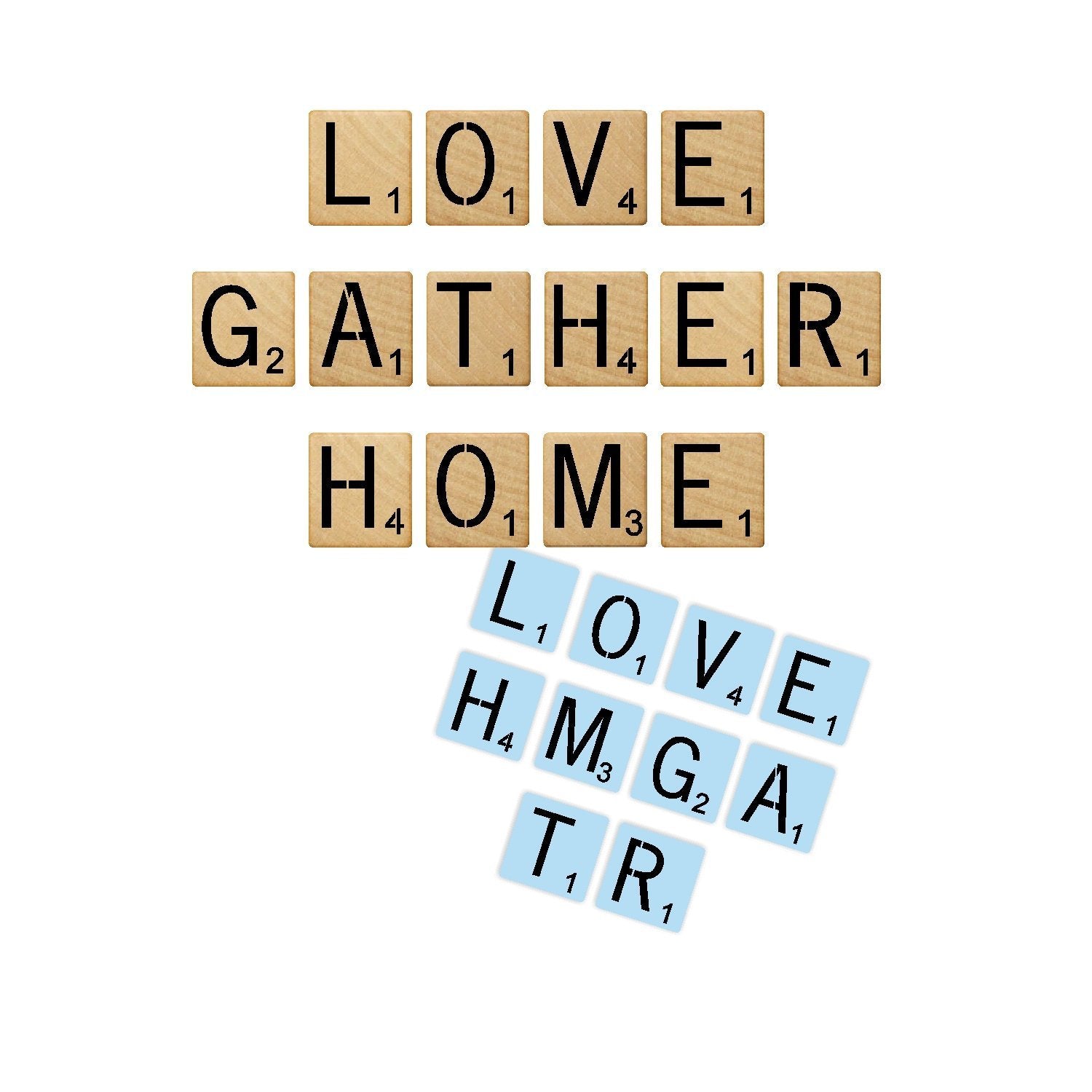 7" Scrabble Jumbo Letters Stencil – Barn Star Stencils