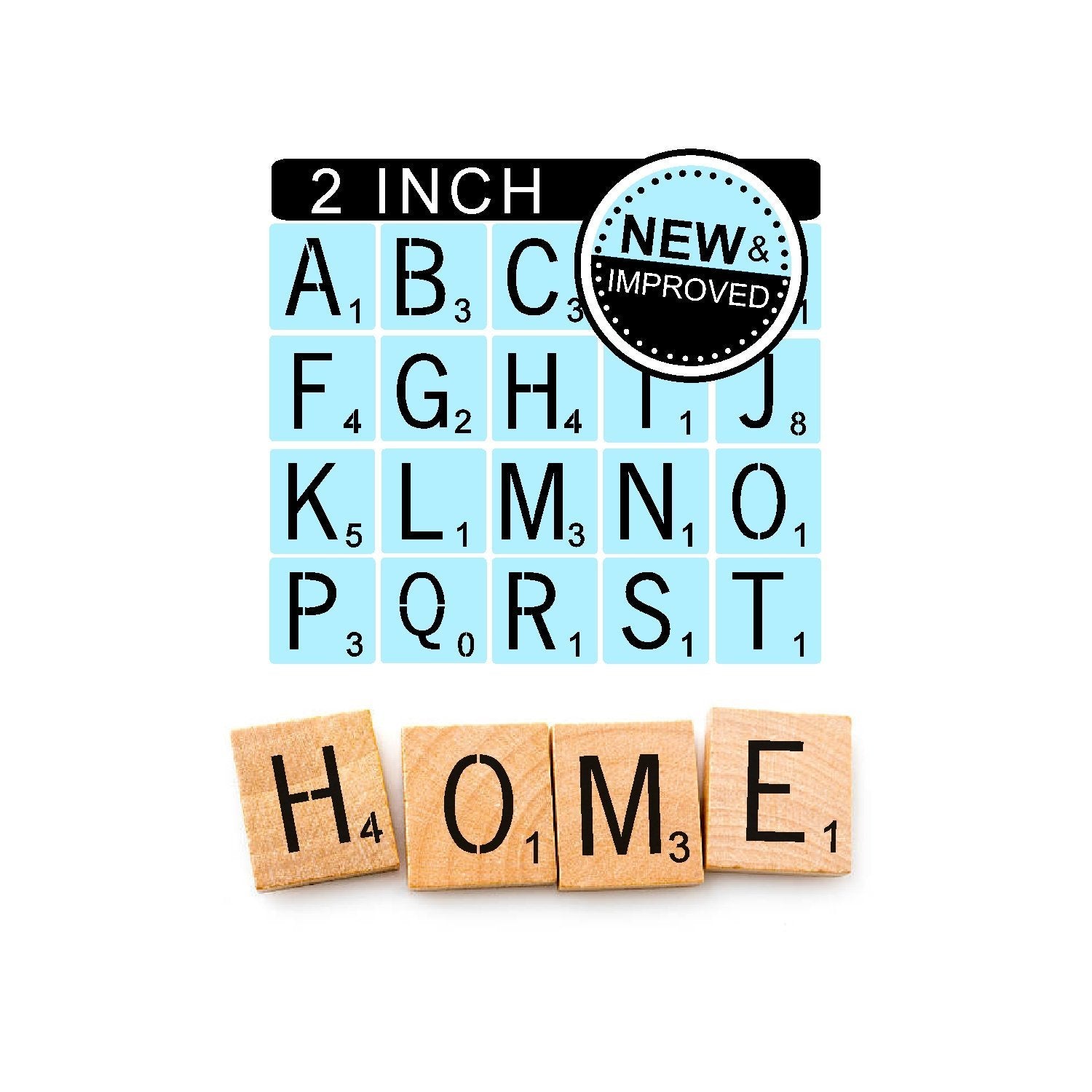 2" Scrabble Kit Tracing Stencils and Design for Sign Painting – Barn ...