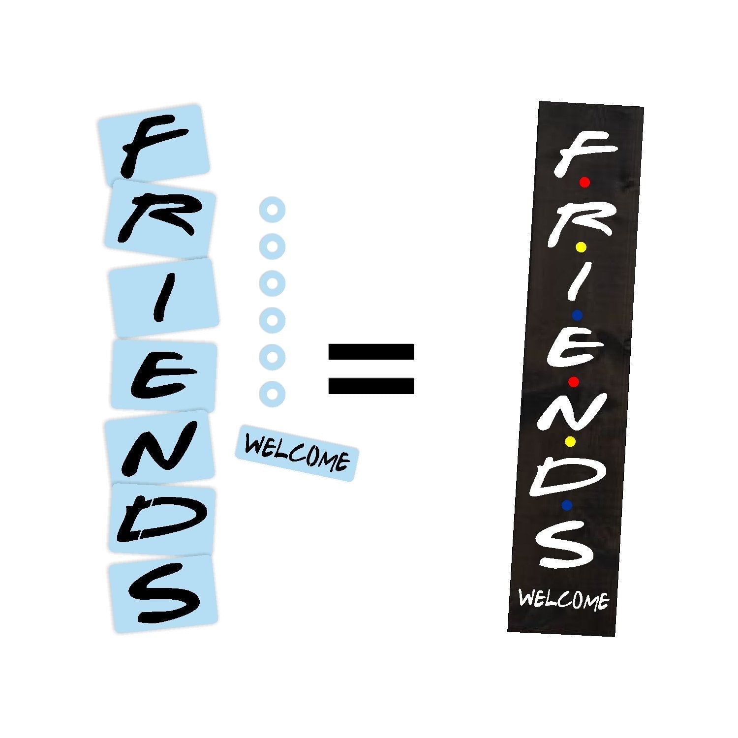 Friends TV Sitcom Show Porch Tracing Stencils and Design for Sign ...