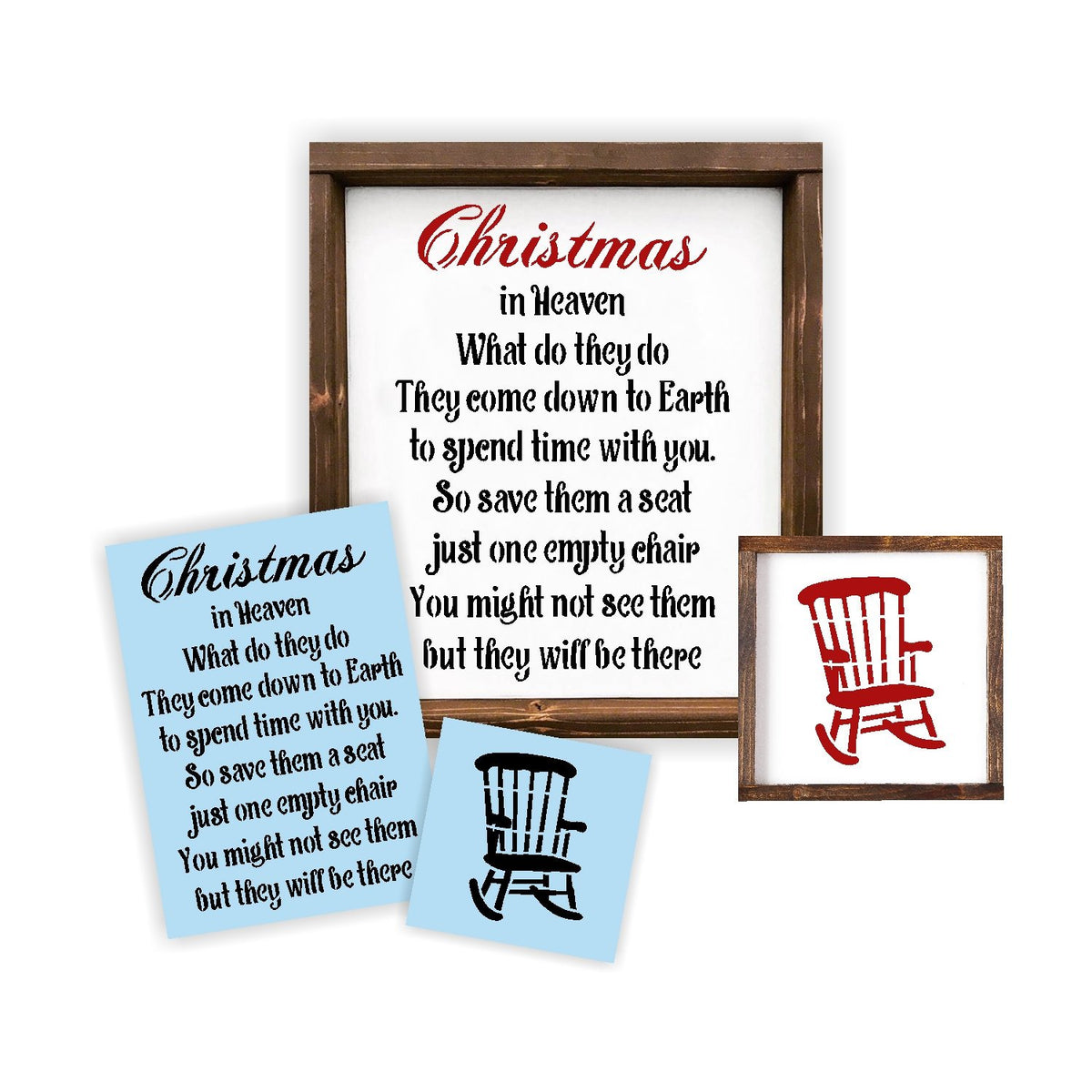 Christmas Rocking Chair Tracing Stencils and Design for Sign Painting ...