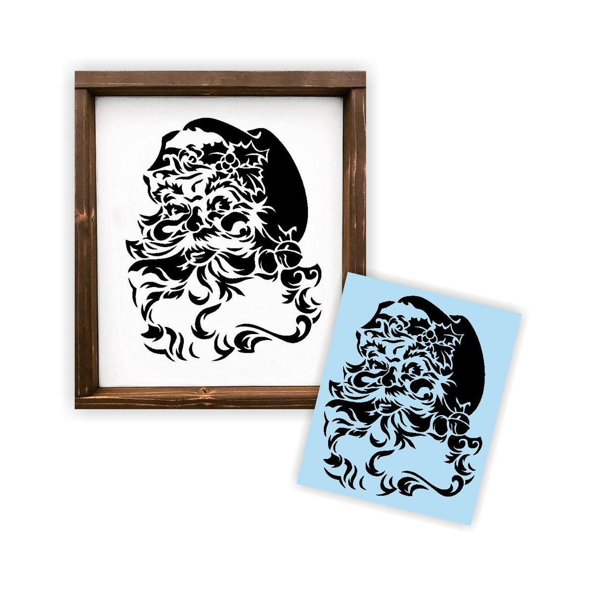 Santa Face Head Tracing Stencils and Design for Sign Painting – Barn ...