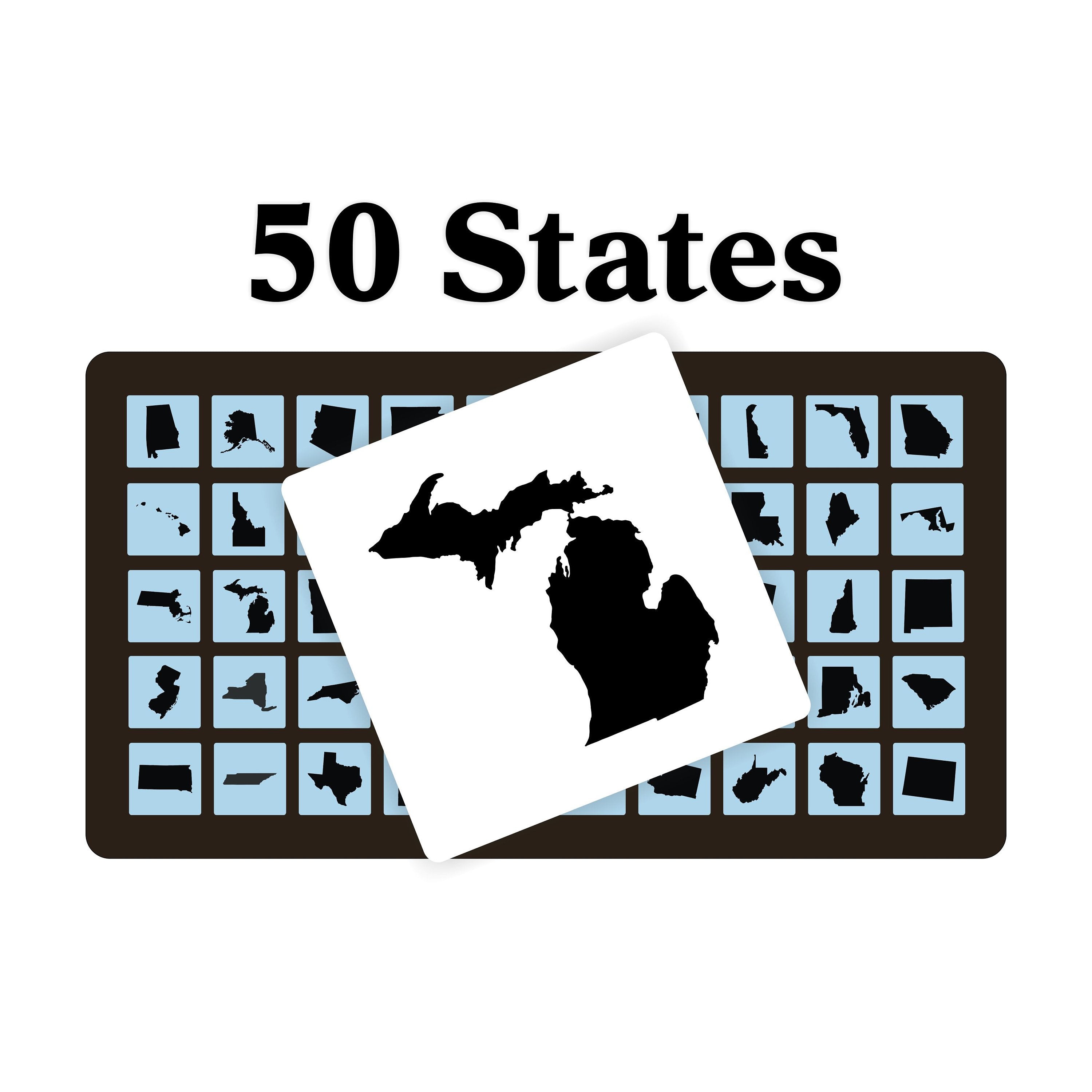 4" US States Tracing Stencils and Design for Sign Painting – Barn Star ...