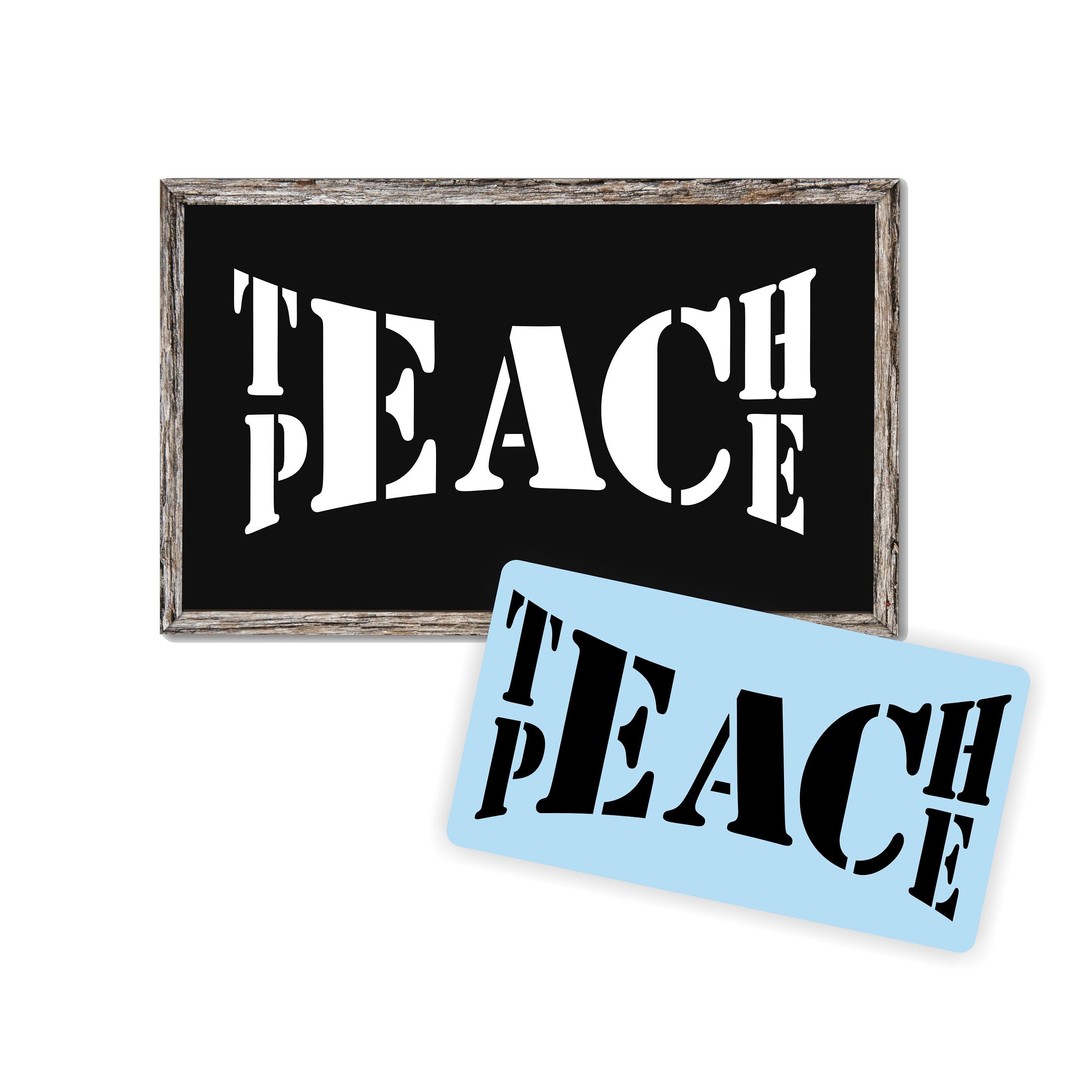Teach Peace Tracing Stencils and Design for Sign Painting – Barn Star ...