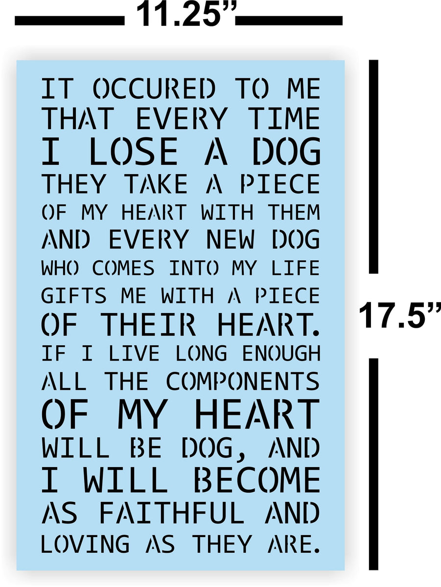 Dog Memorial Pet Tracing Stencils and Design for Sign Painting – Barn ...