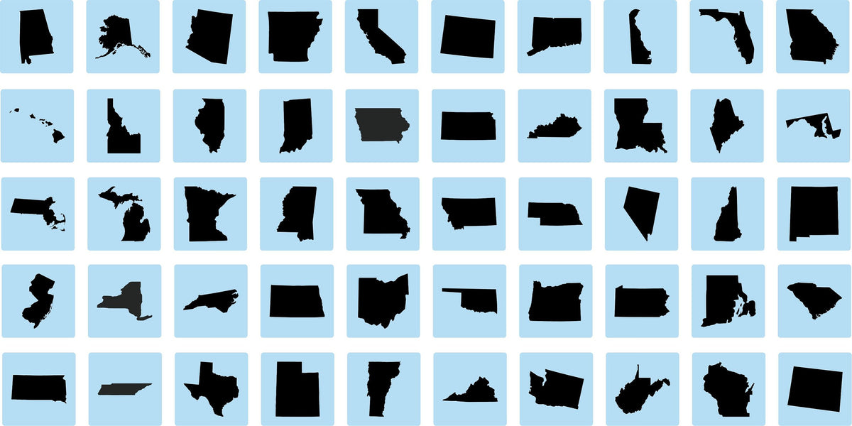 4" US States Tracing Stencils and Design for Sign Painting – Barn Star ...