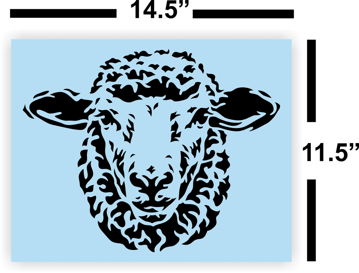 Sheep Head Tracing Stencils and Design for Sign Painting – Barn Star ...