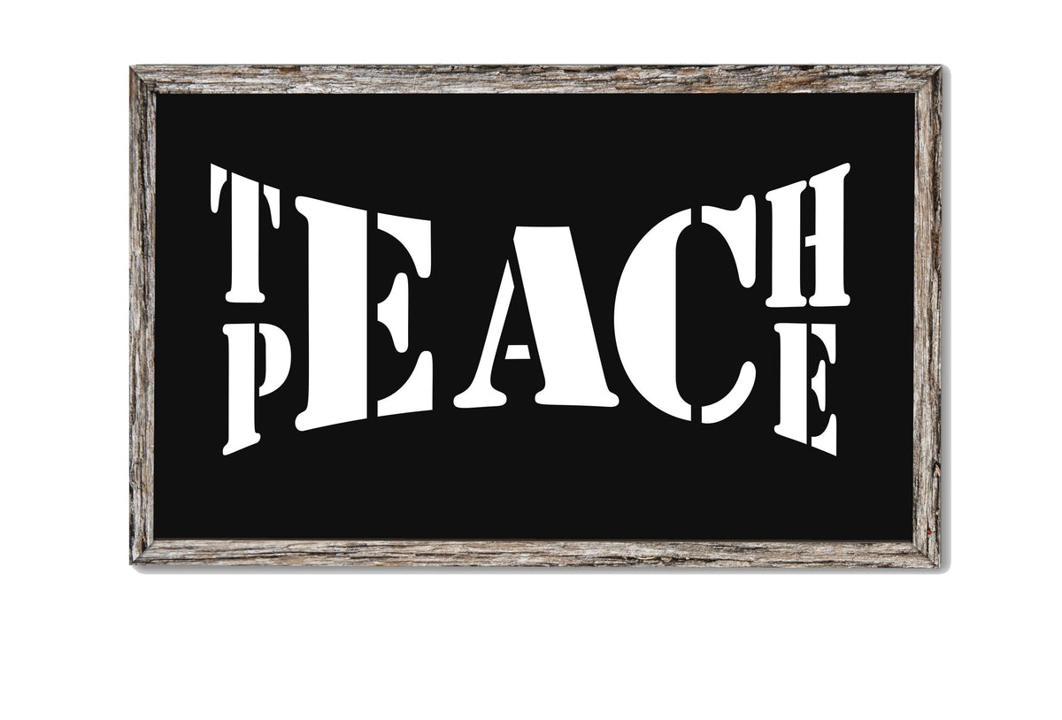 Teach Peace Tracing Stencils and Design for Sign Painting – Barn Star ...