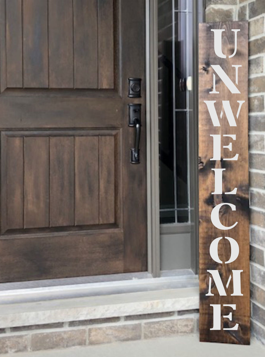 Unwelcome Porch Tracing Stencils and Design for Sign Painting – Barn ...