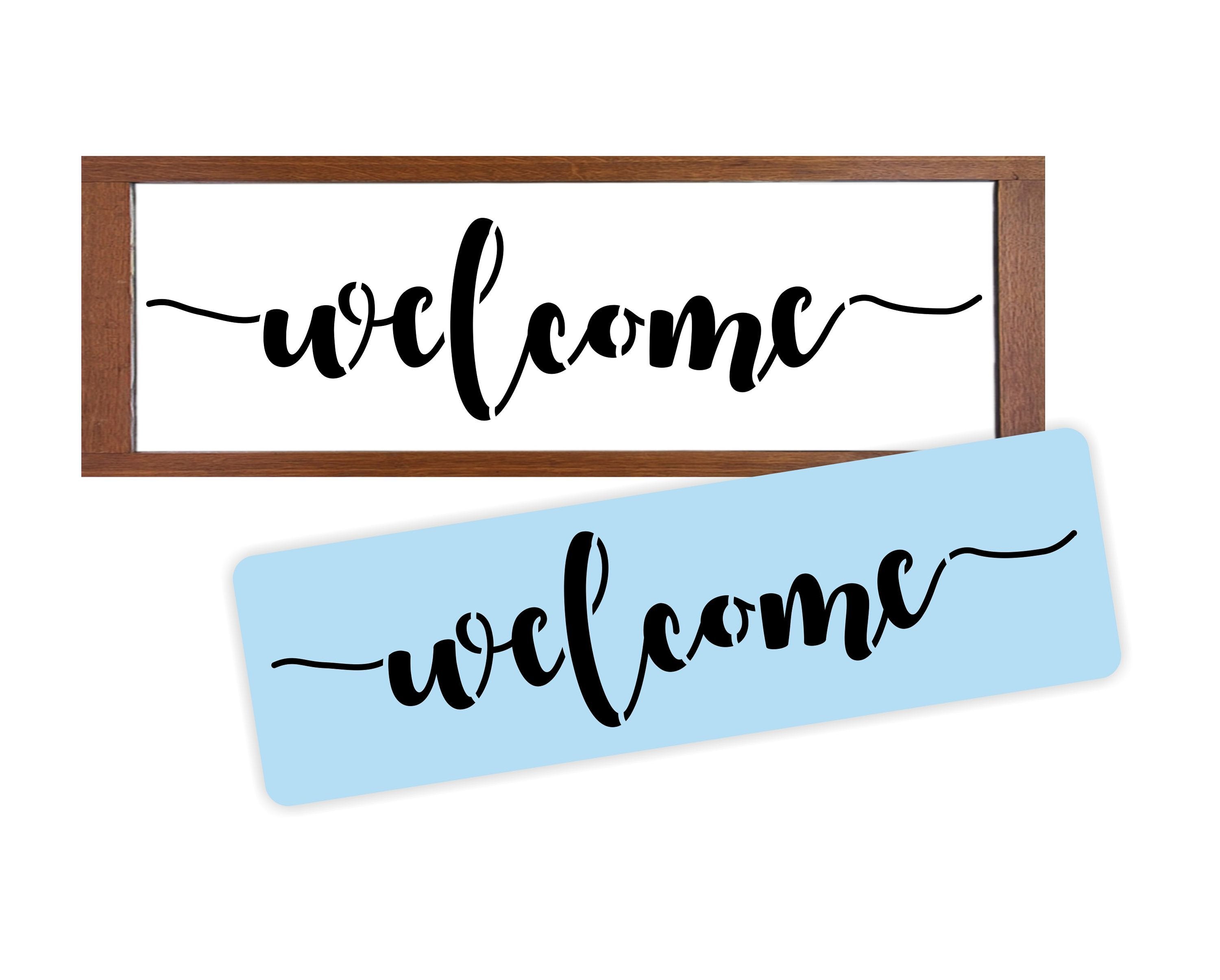 Welcome Sign Tracing Stencils and Design for Sign Painting – Barn Star ...