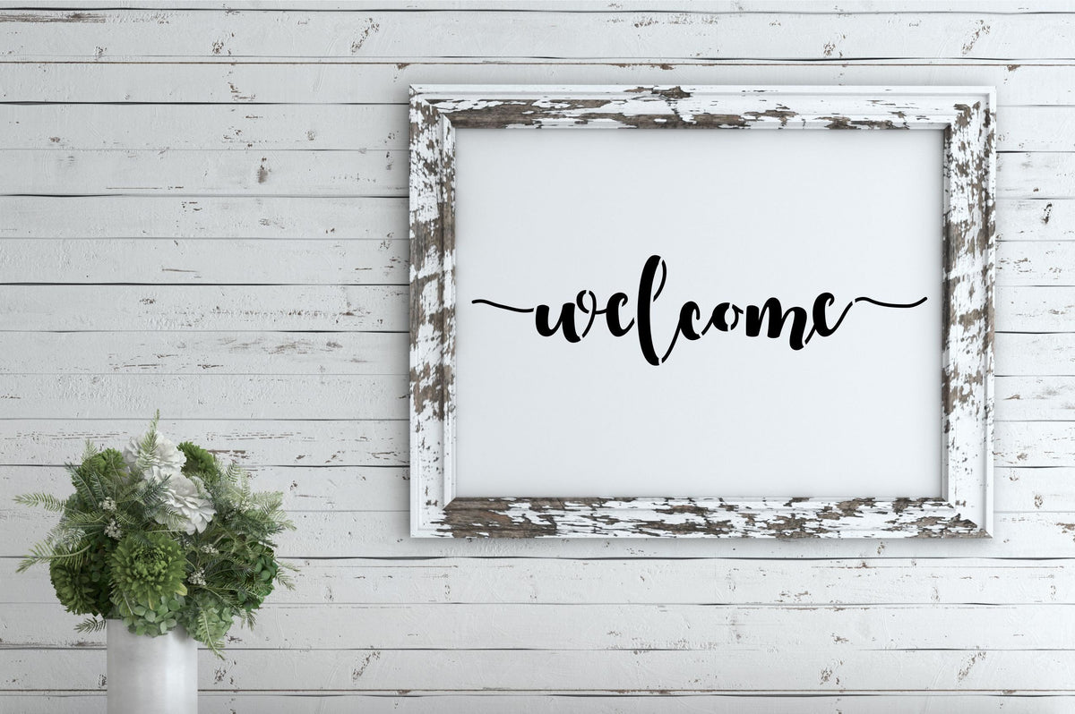 Welcome Sign Tracing Stencils and Design for Sign Painting – Barn Star ...