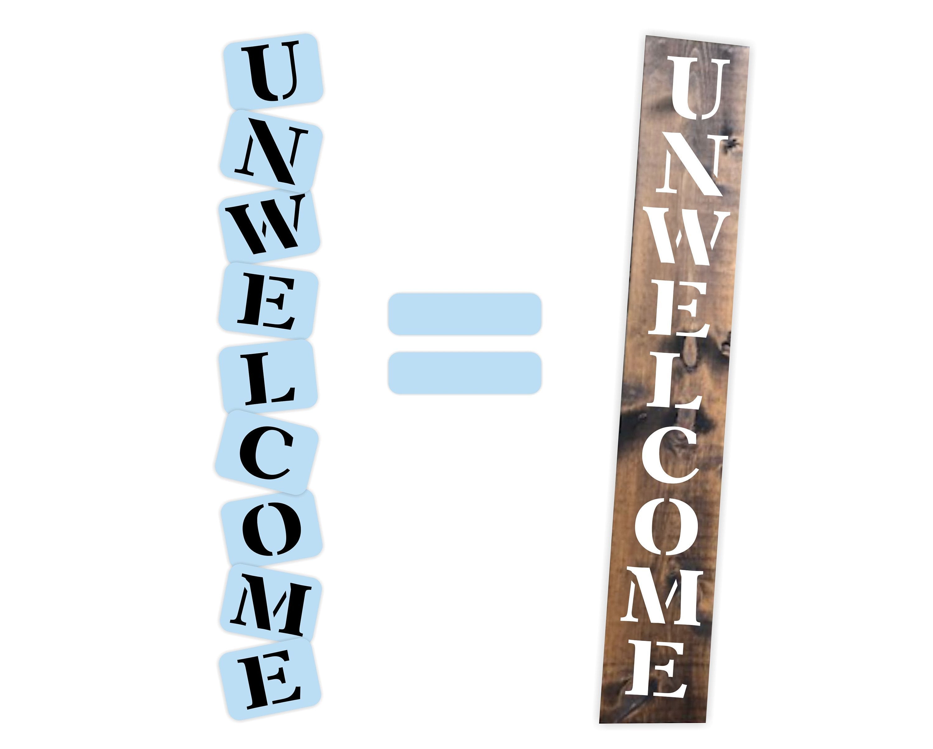 Unwelcome Porch Tracing Stencils and Design for Sign Painting – Barn ...
