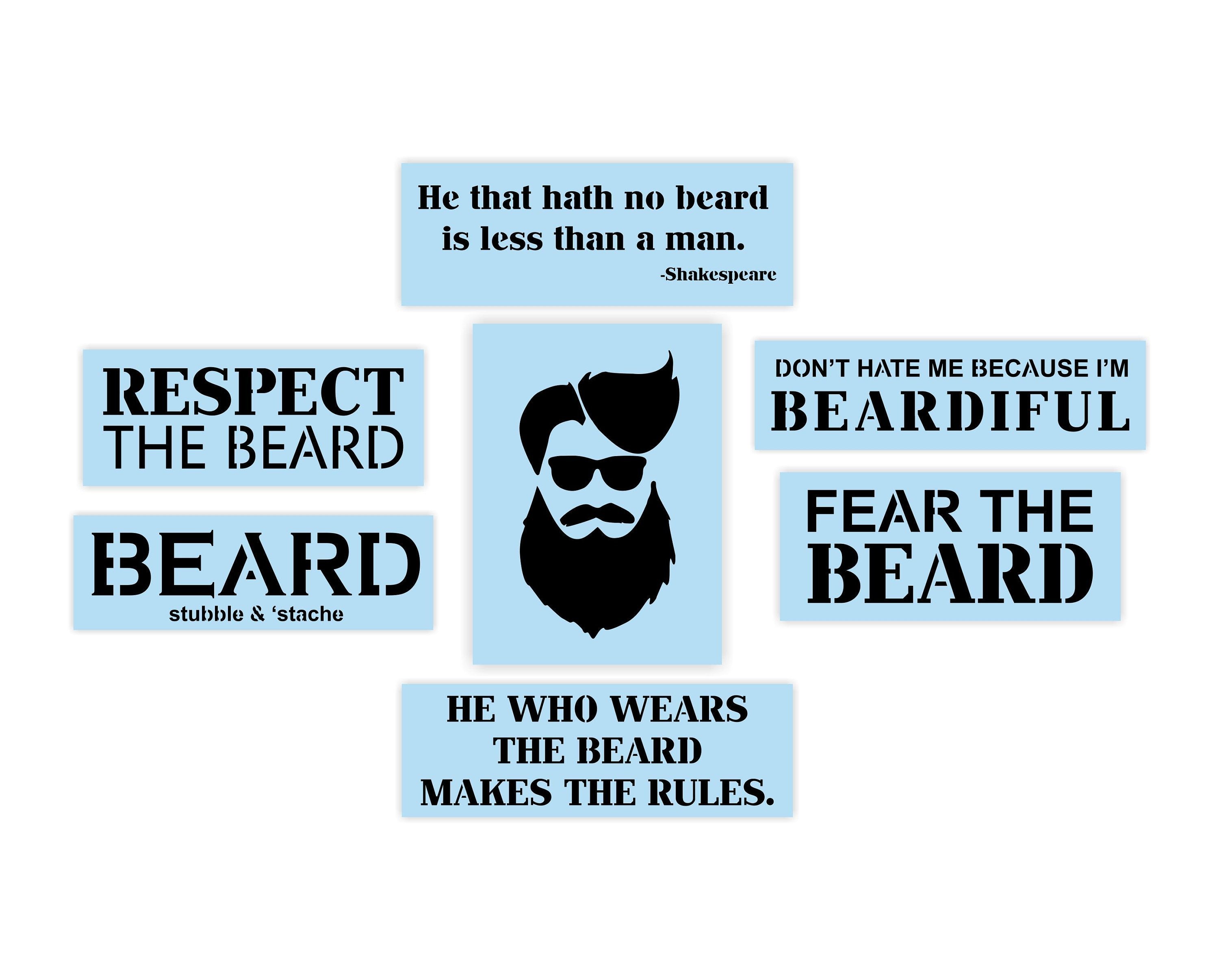 Beard Super Bundle Tracing Stencils and Design for Sign Painting – Barn ...