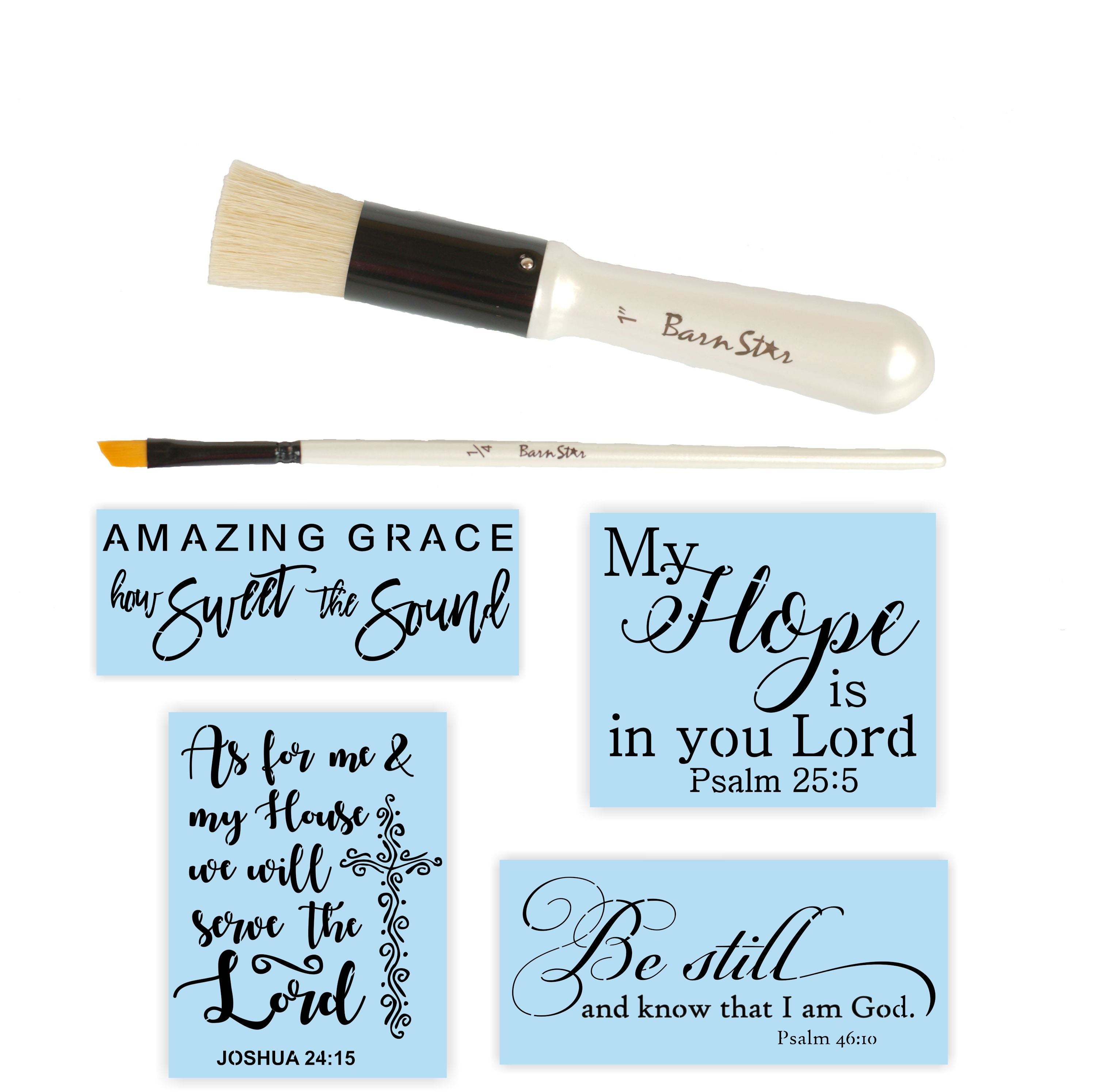 Bible STENCILS Super Bundle With Designer Brushes- Reusable Stencil Fo ...