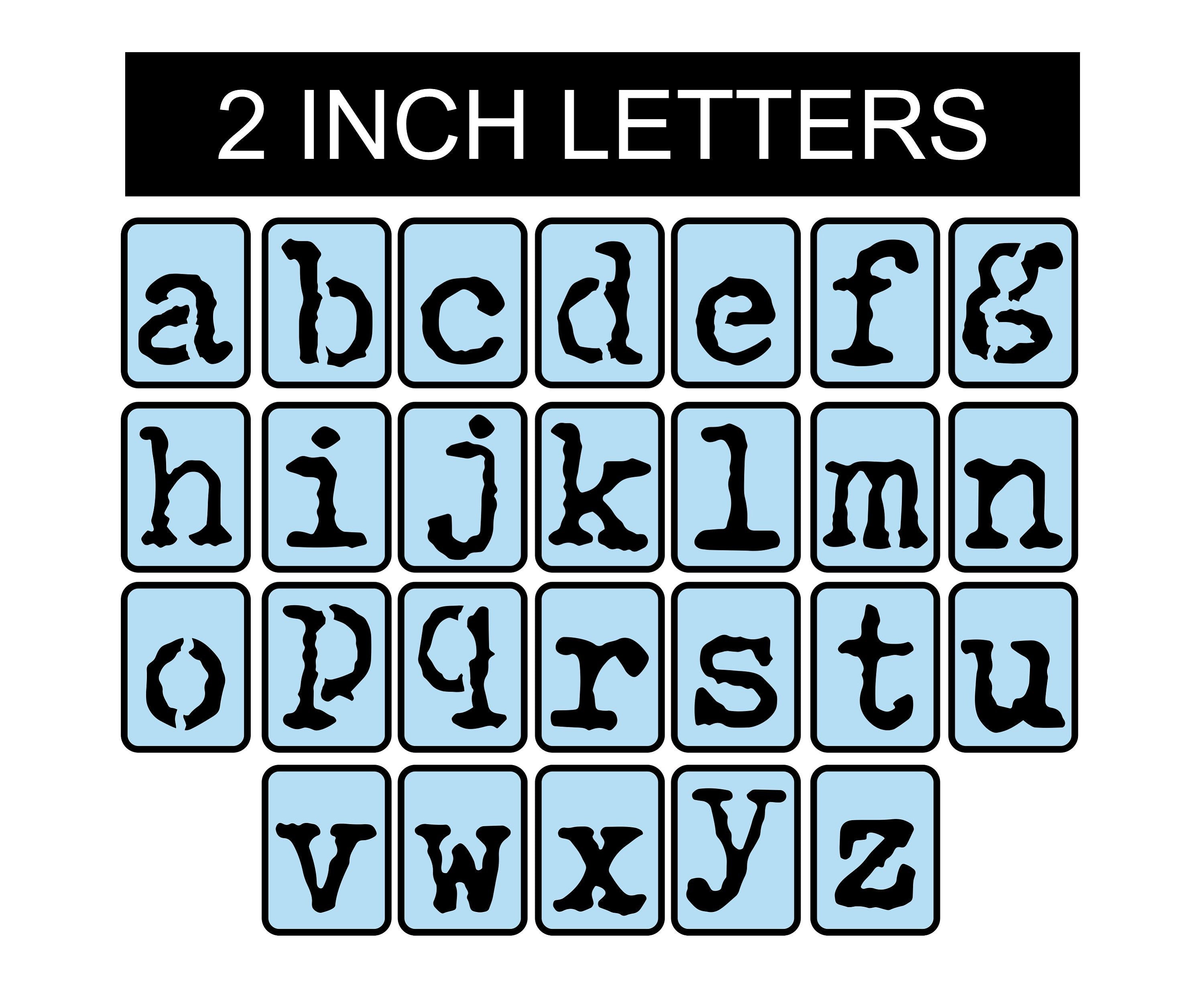 Typewriter Font Letters Stencil Kit - Reusable - 2 Inches Tall - Paint ...
