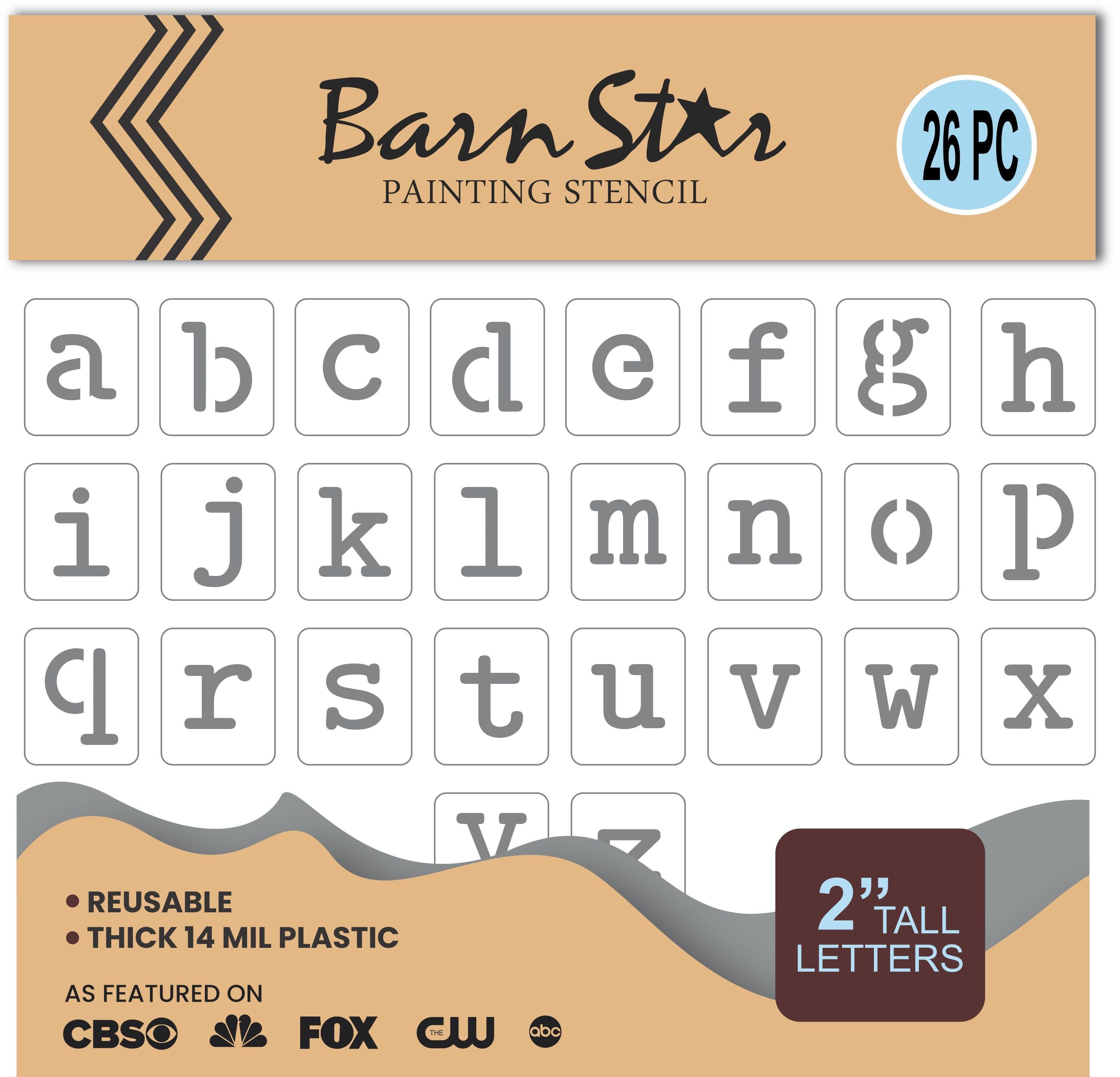 Typewriter Stencils ~ Letter Stencils ~ 2 Inch Set ~ Alphabet Stencils ...