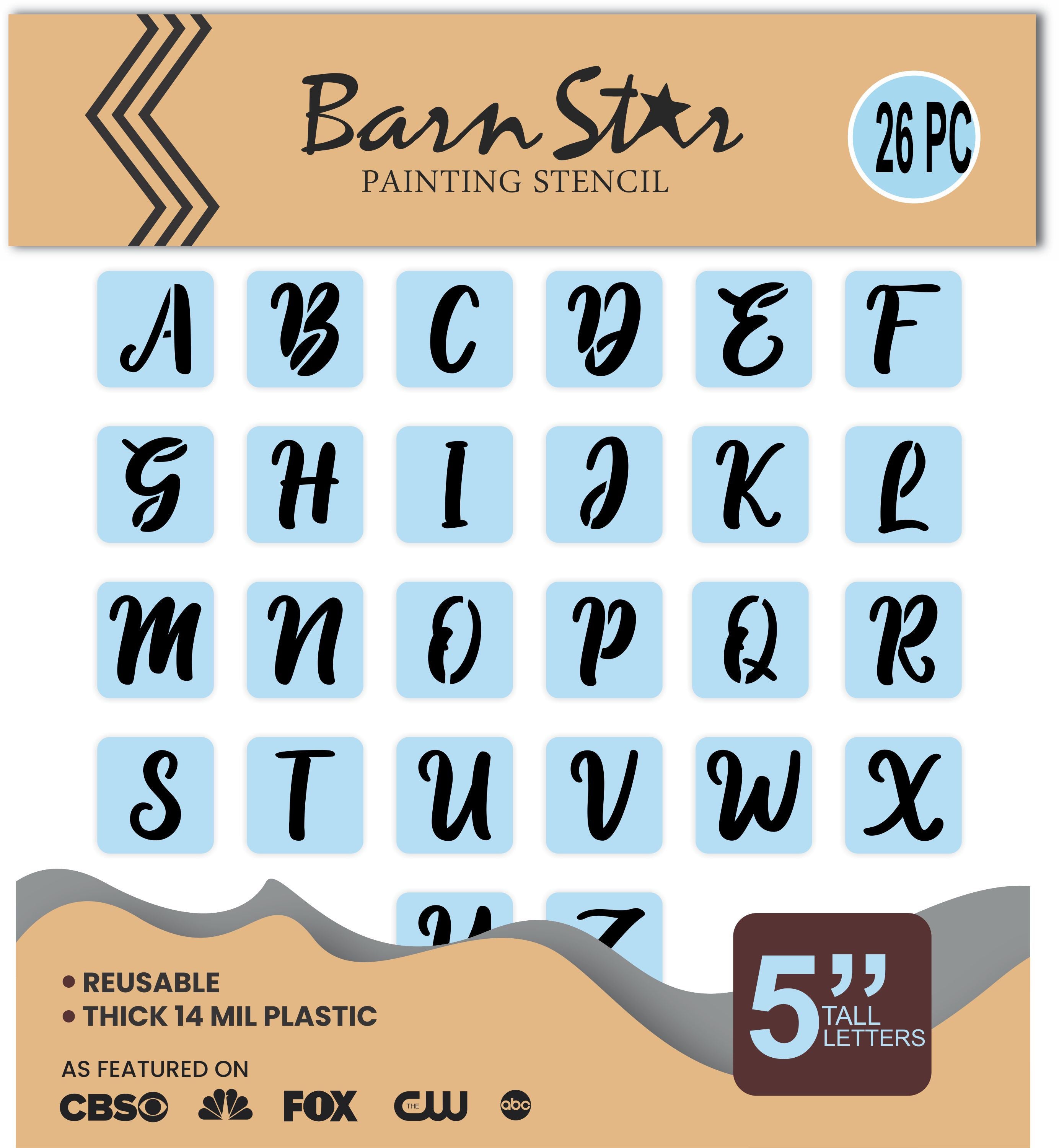 Sunshine Letters Stencil Kit - Reusable - 5 Inch - Paint Your Own Cust ...